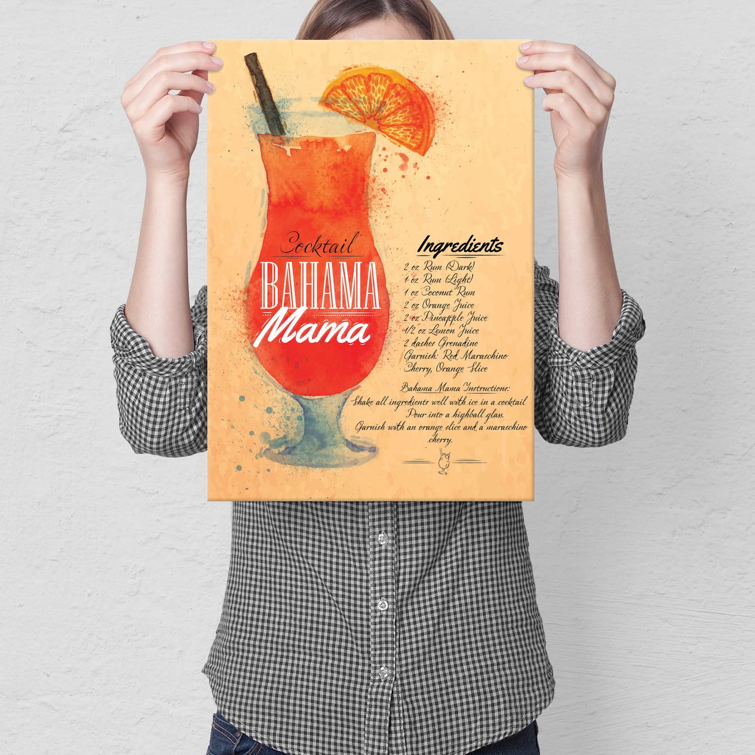 Metal poster Drink Bahama Mama SteelPoster, Marceli Szczepek