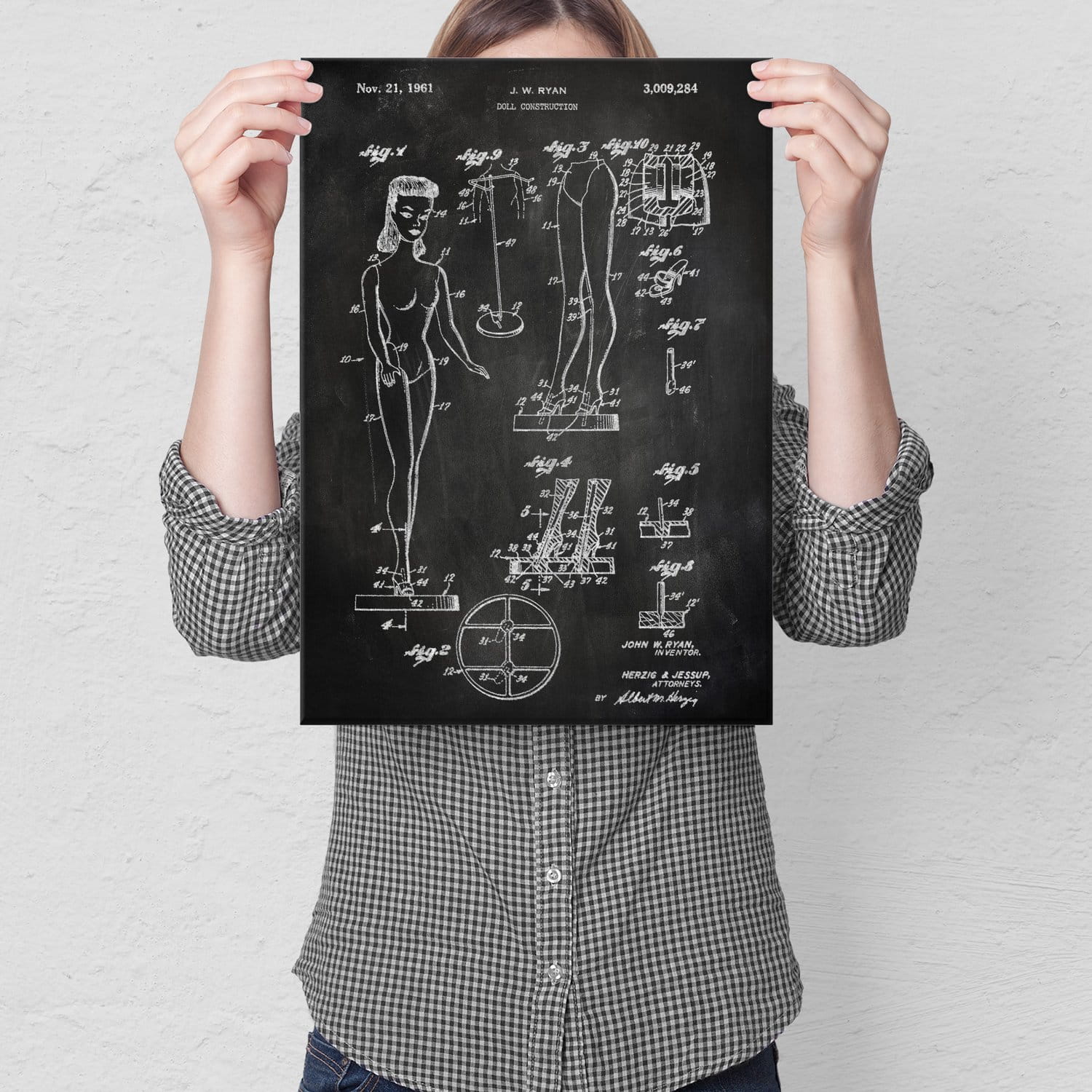 Metal poster Barbie Doll Slate SteelPoster, Marceli Szczepek